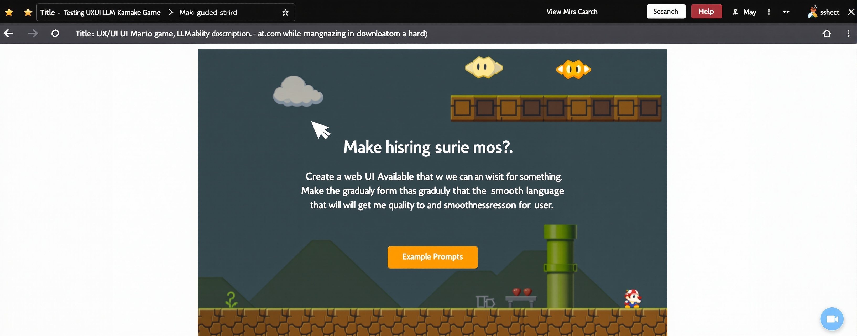 Mario Game. Testing UX|UI LLM Ability | MicroEval | Artificial Analysis